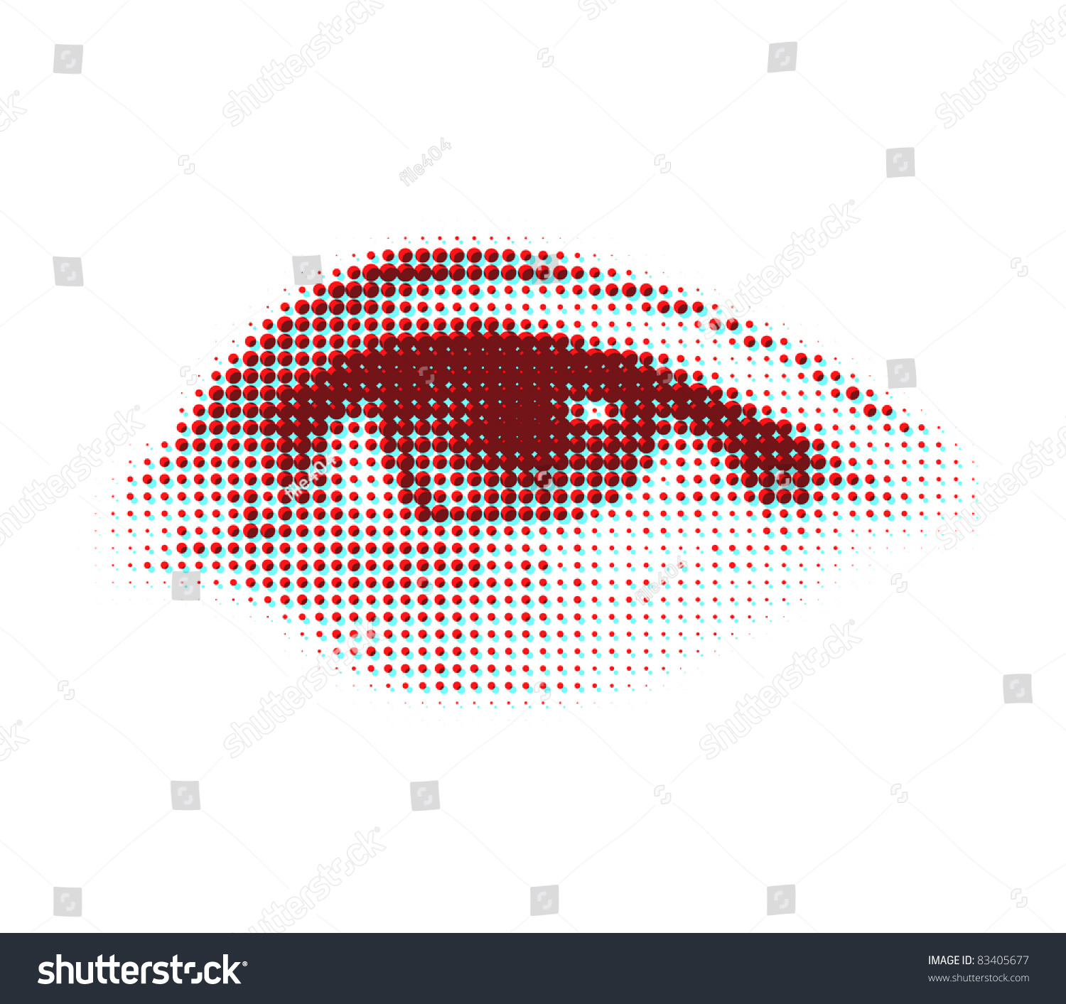 Vector Halftone Eye Shape Backgrounds Design Stock Vector (Royalty Free ...
