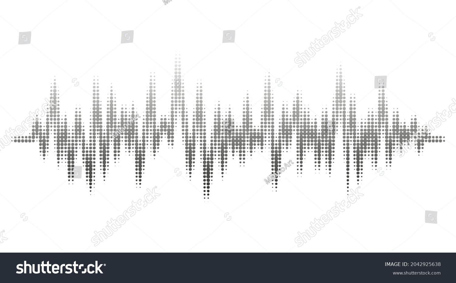 Vector Halftone Sound Wave Background Stock Vector (Royalty Free ...