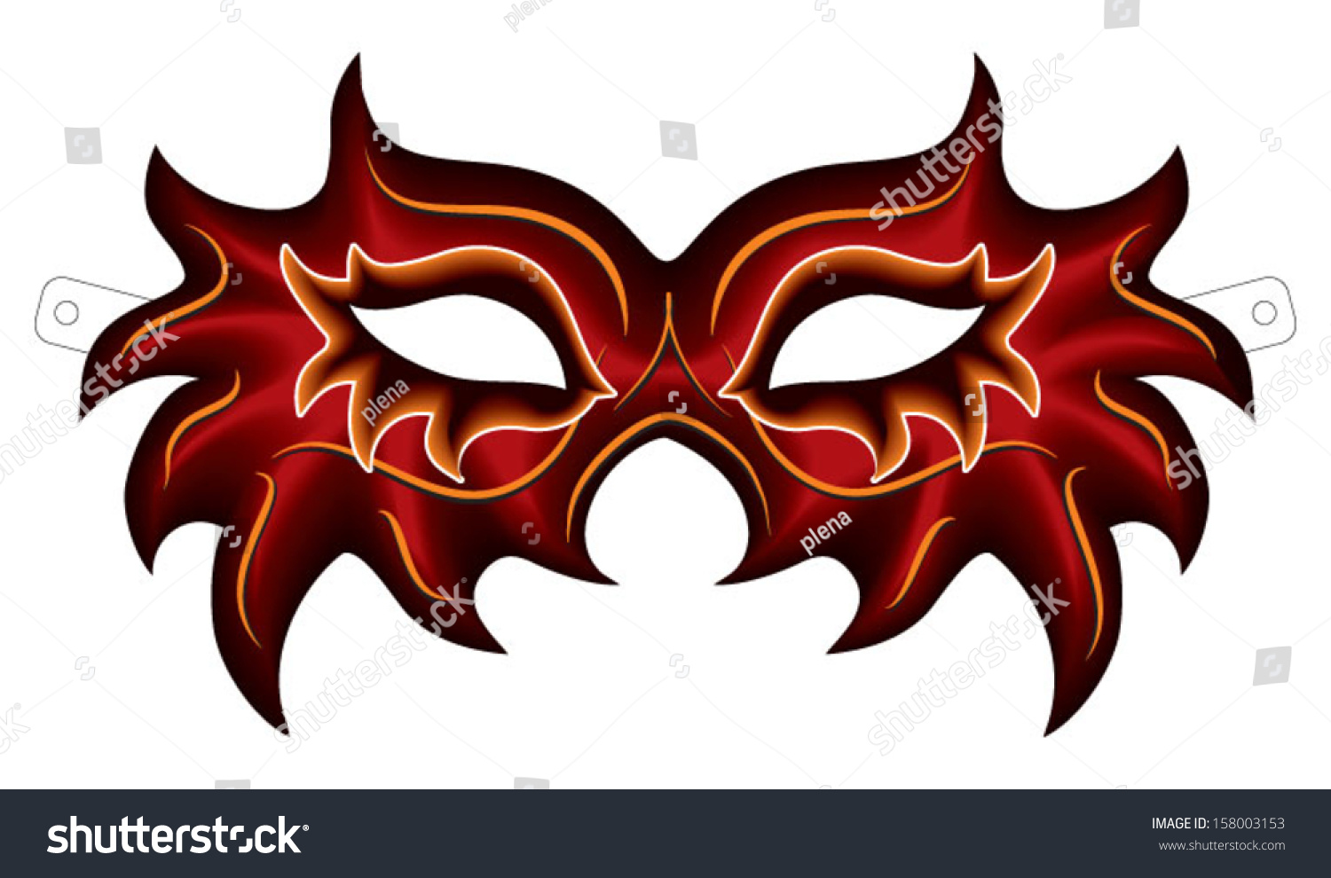 Vector Halloween Flame Mask: vector de stock (libre de regalías ...