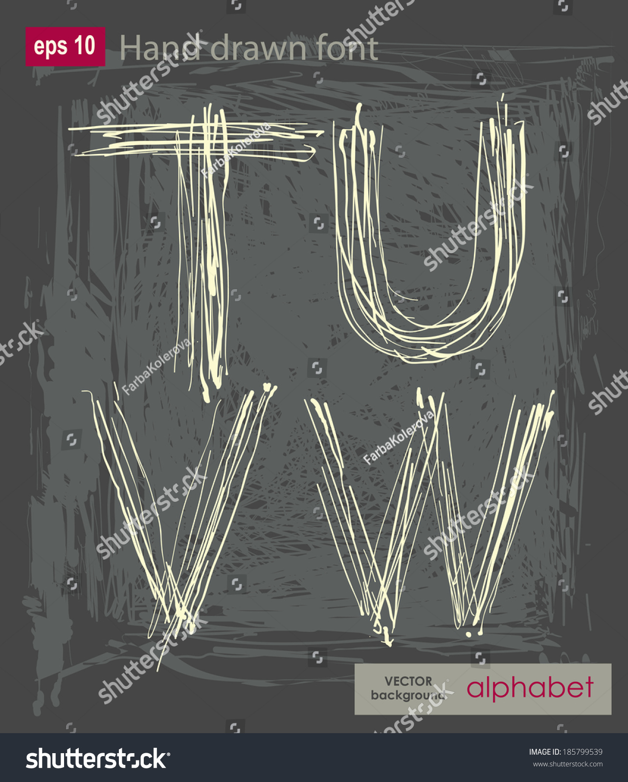 Vector Hand Drawing Font Vector Drawing Stock Vector (Royalty Free ...