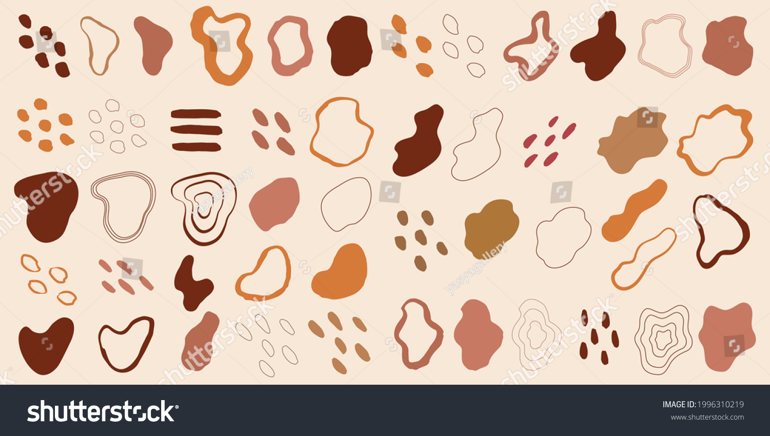 Vector Hand Drawn Abstract Shapes Illustration Stock Vector (Royalty ...