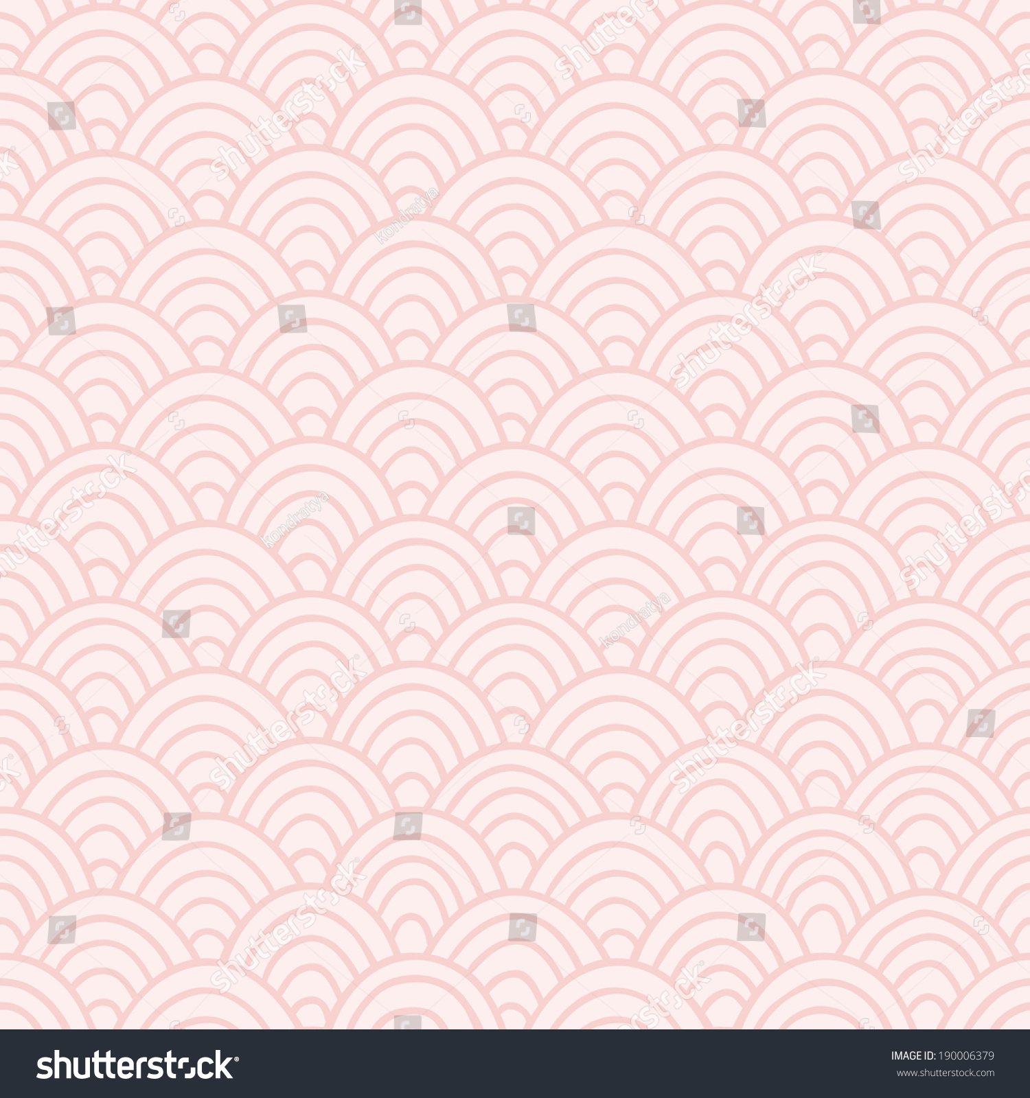 Vector Hand Drawn Pink Doodle Waves Stock Vector (Royalty Free) 190006379