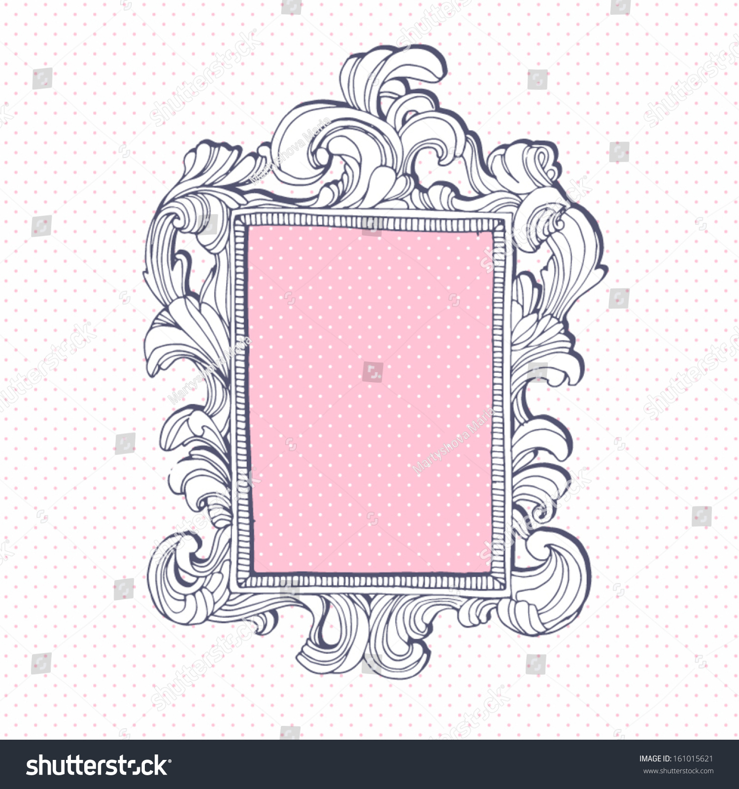 Vector Hand Drawn Vintage Frame Stock Vector (Royalty Free) 161015621 ...