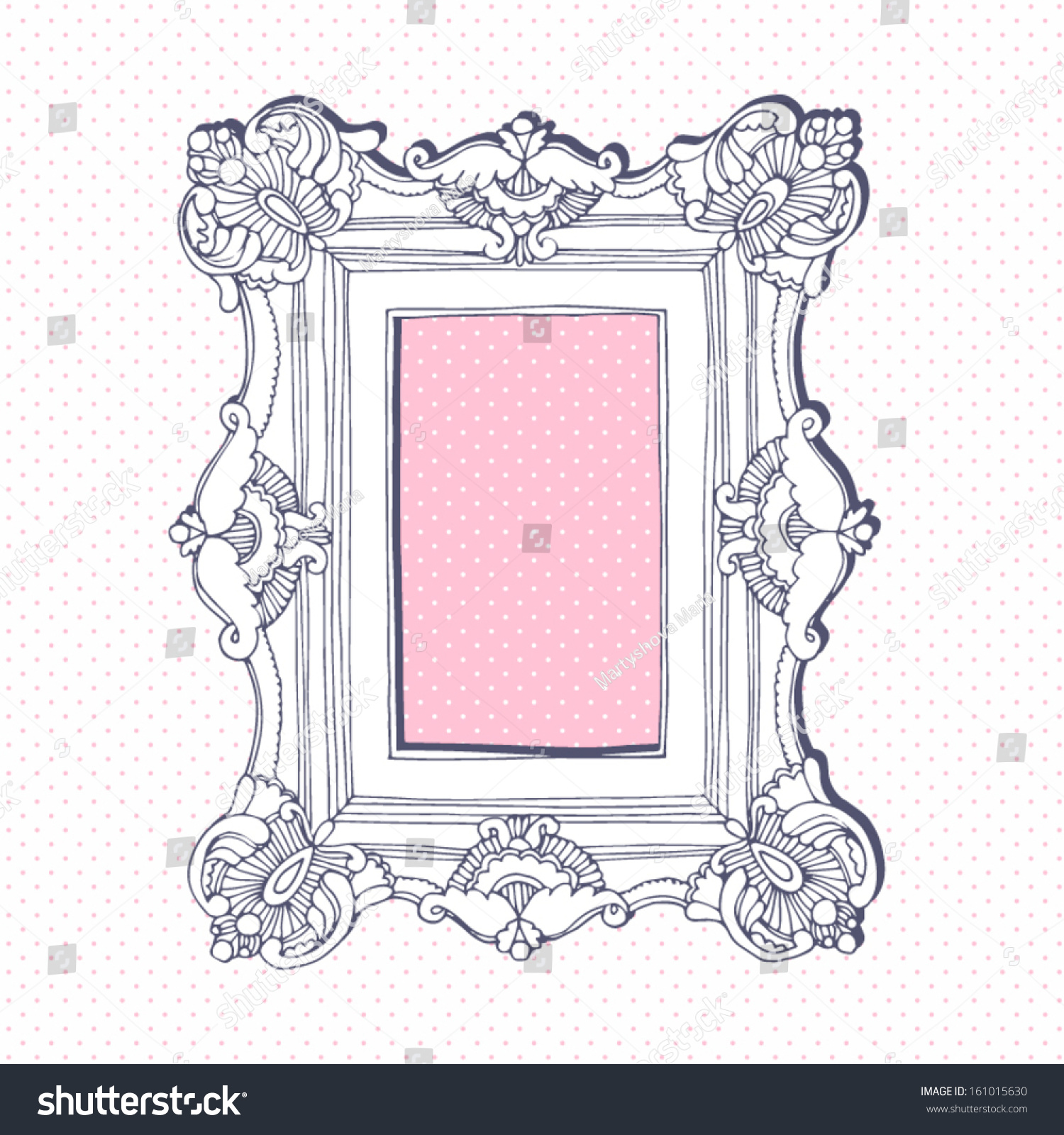 Vector Hand Drawn Vintage Frame Stock Vector (Royalty Free) 161015630 ...