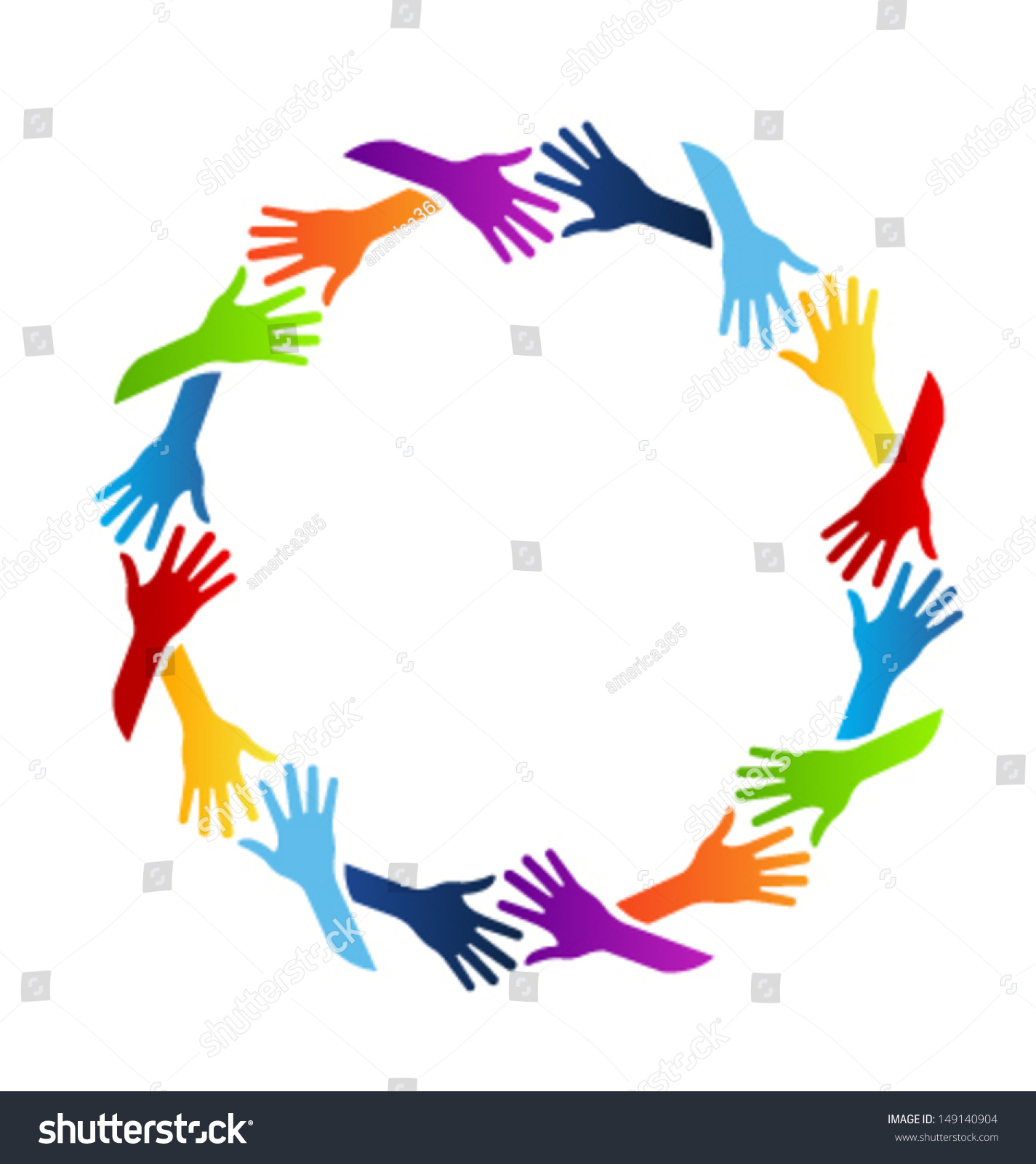 Vector Hands Circle Community Stock Vector (Royalty Free) 149140904