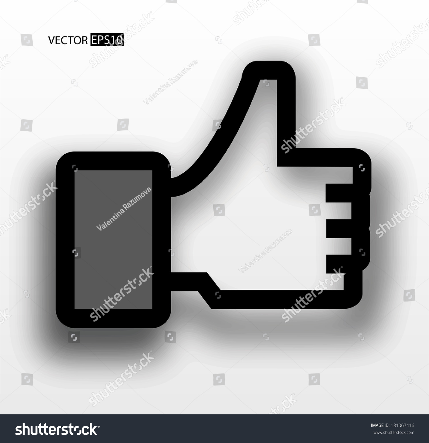 Vector Hands Thump Like Sign Stock Vector (Royalty Free) 131067416 ...