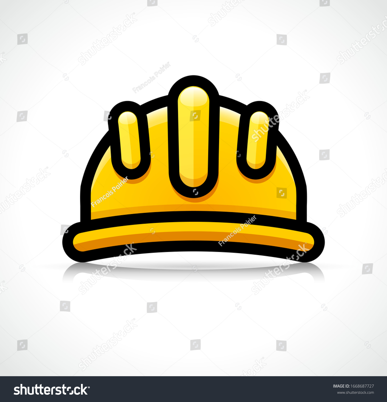 Vector Hard Hat Construction Icon Stock Vector (Royalty Free) 1668687727