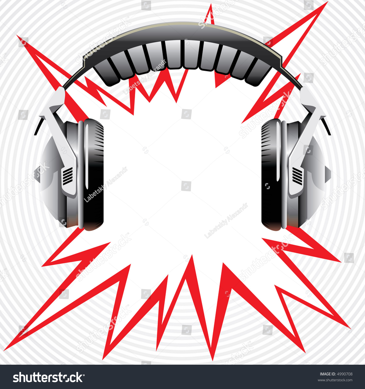 Vector Headphones Abstract Flash Stock Vector (Royalty Free) 4990708 ...