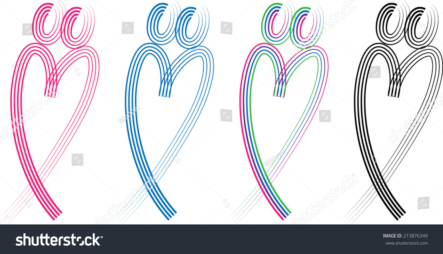Vector Heart People Icon Stock Vector (Royalty Free) 213876349 ...