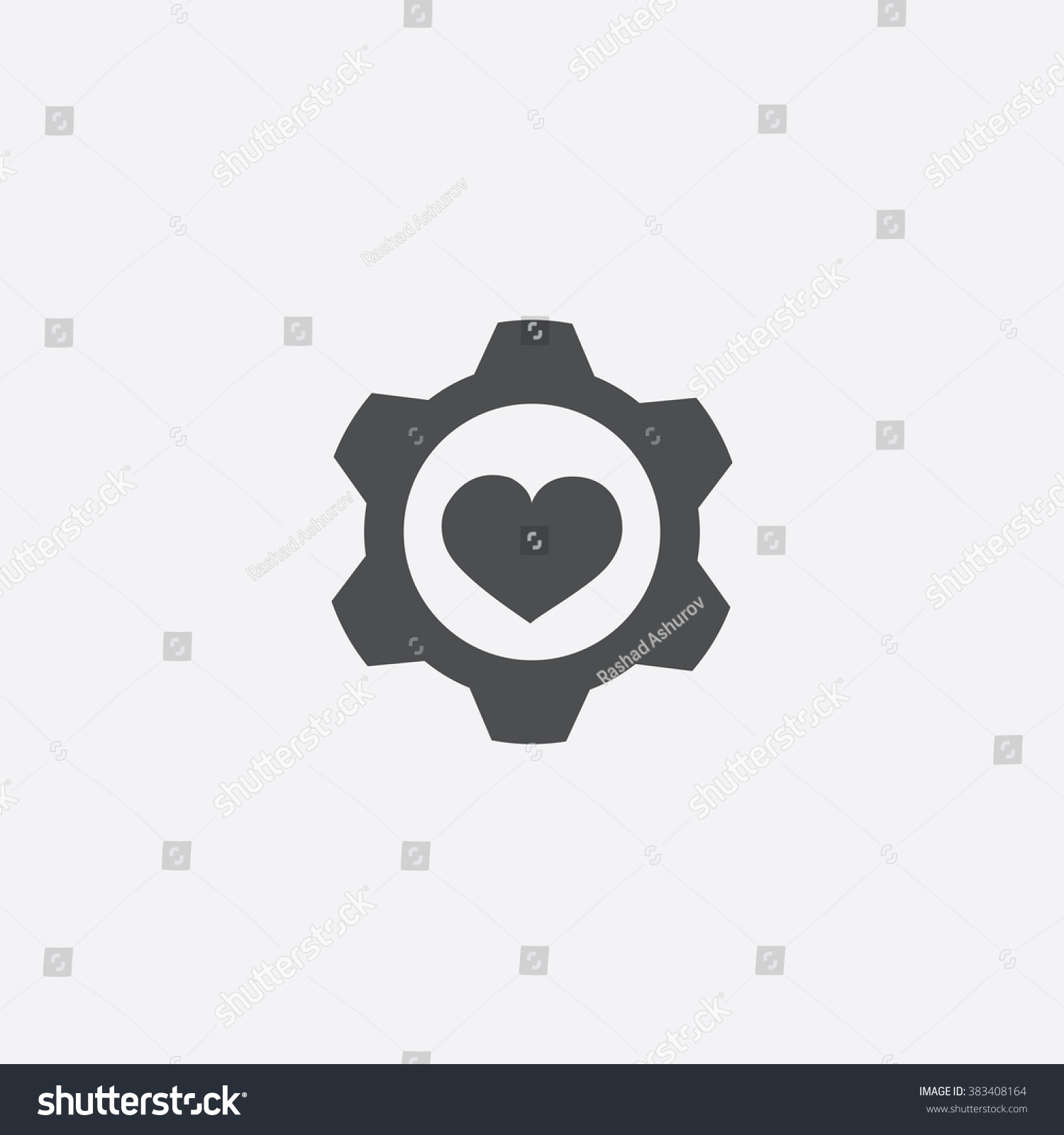 Vector Heart Gear Icon Stock Vector (Royalty Free) 383408164 | Shutterstock