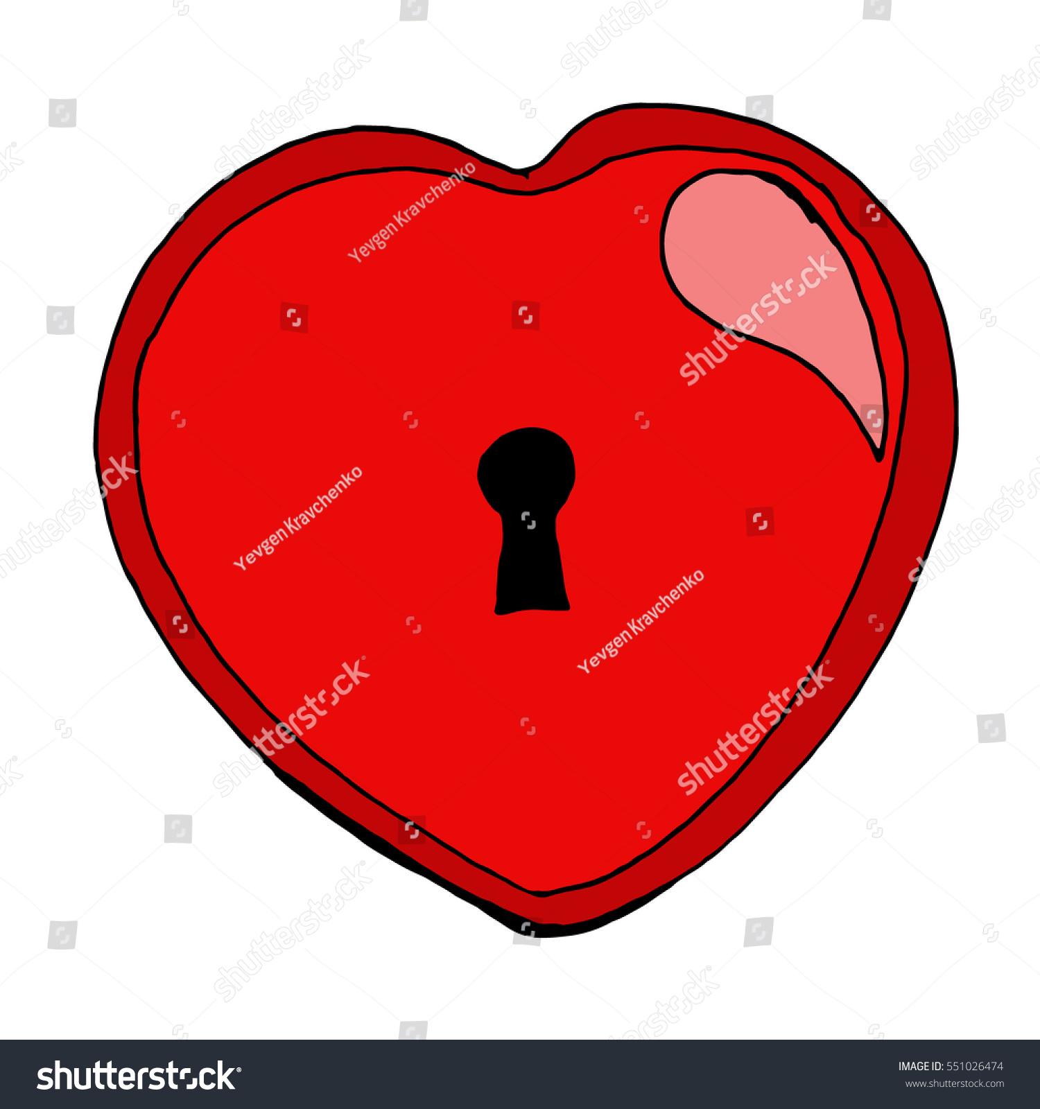 Vector Heart Keyhole Icon Stock Vector 551026474 - Shutterstock