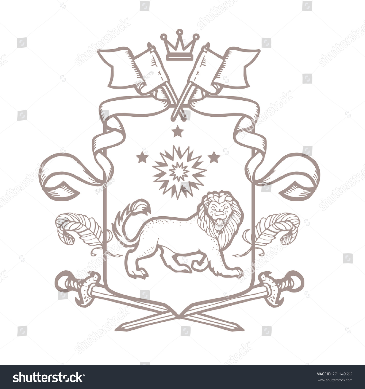 Vector Heráldico Cresta El Escudo De Vector De Stock Libre De