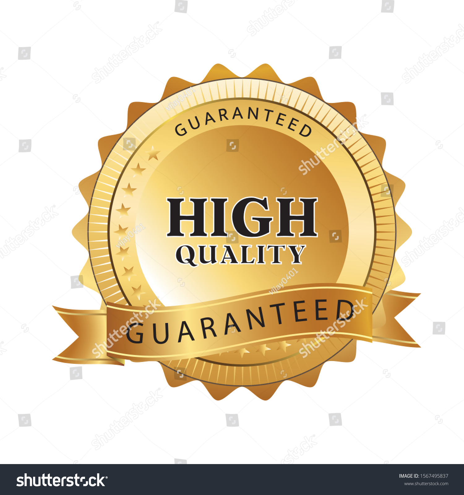 Vector High Quality Guaranteed Label Sign Stock Vector (Royalty Free ...