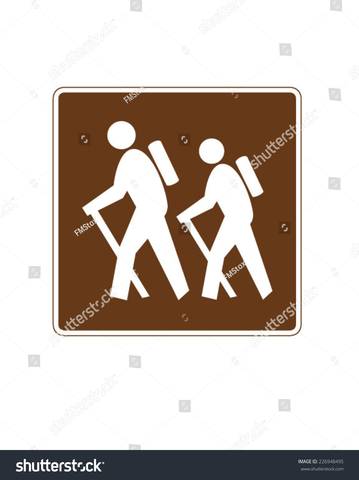 Vector Hiking Signage Stock Vector (Royalty Free) 226948495