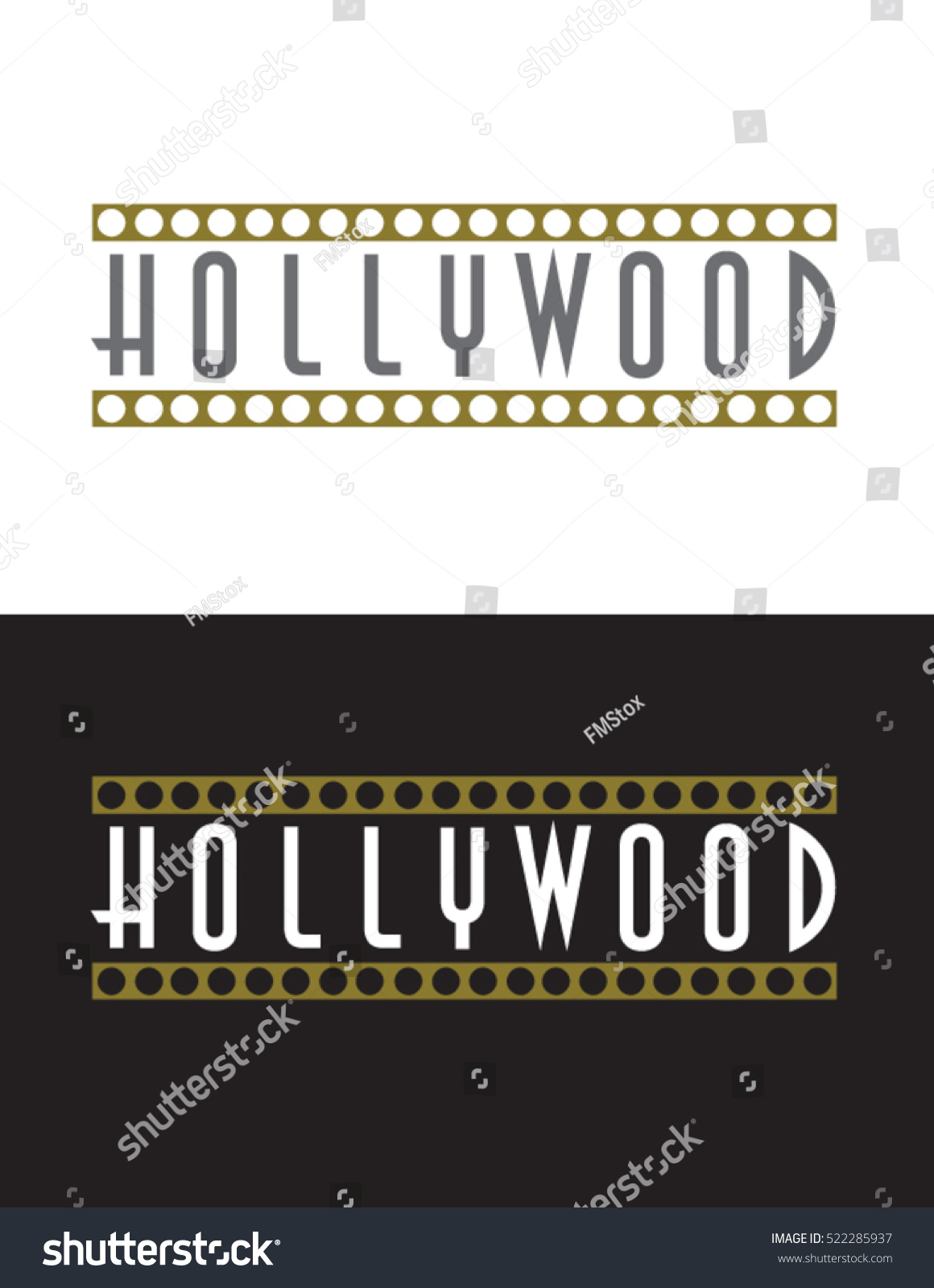 Vector Hollywood Sign Stock Vector (Royalty Free) 522285937