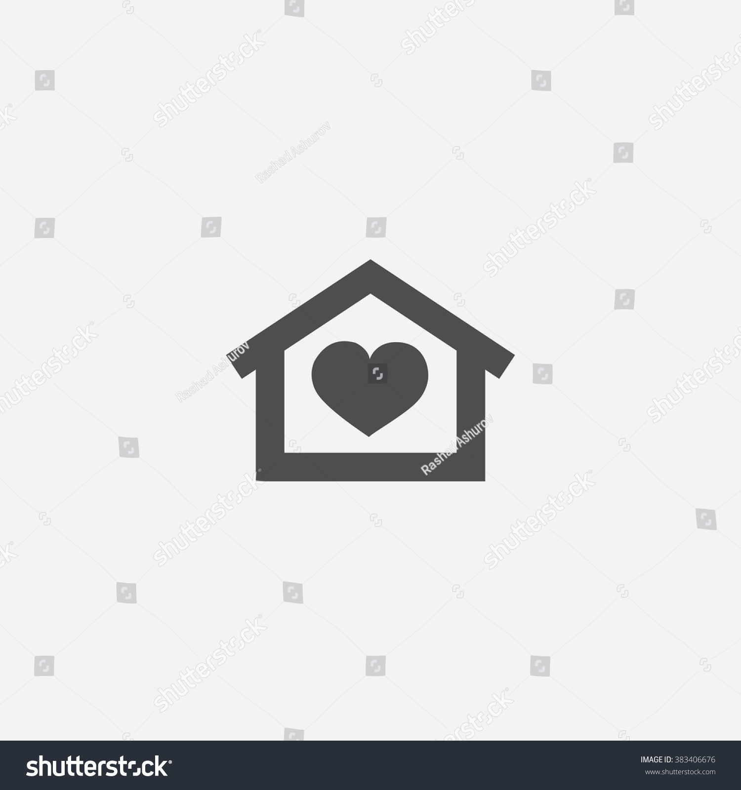 Vector Home Heart Icon Stock Vector (Royalty Free) 383406676 | Shutterstock