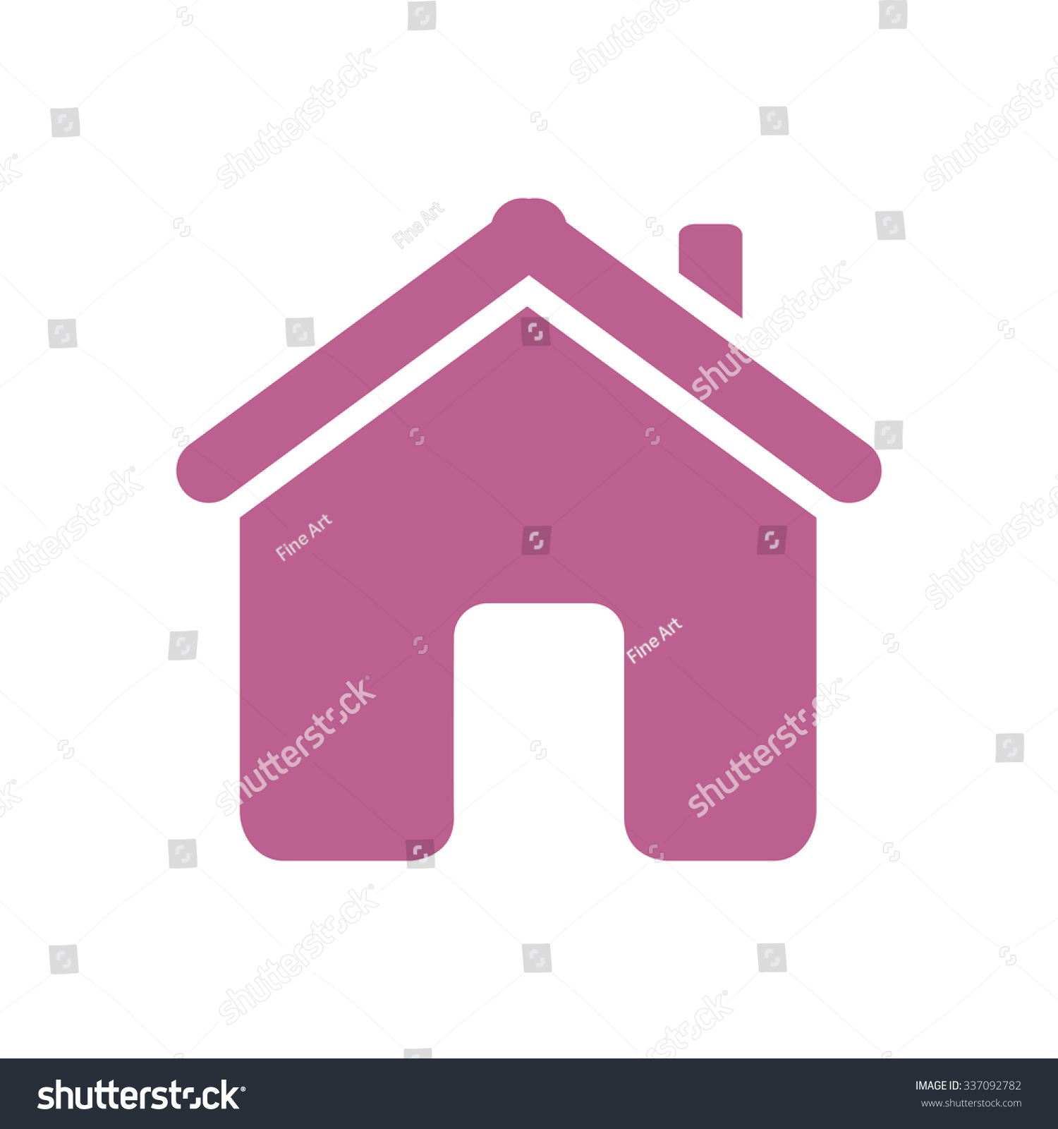Vector Home Icon Flat Style Stock Vector (Royalty Free) 337092782 ...