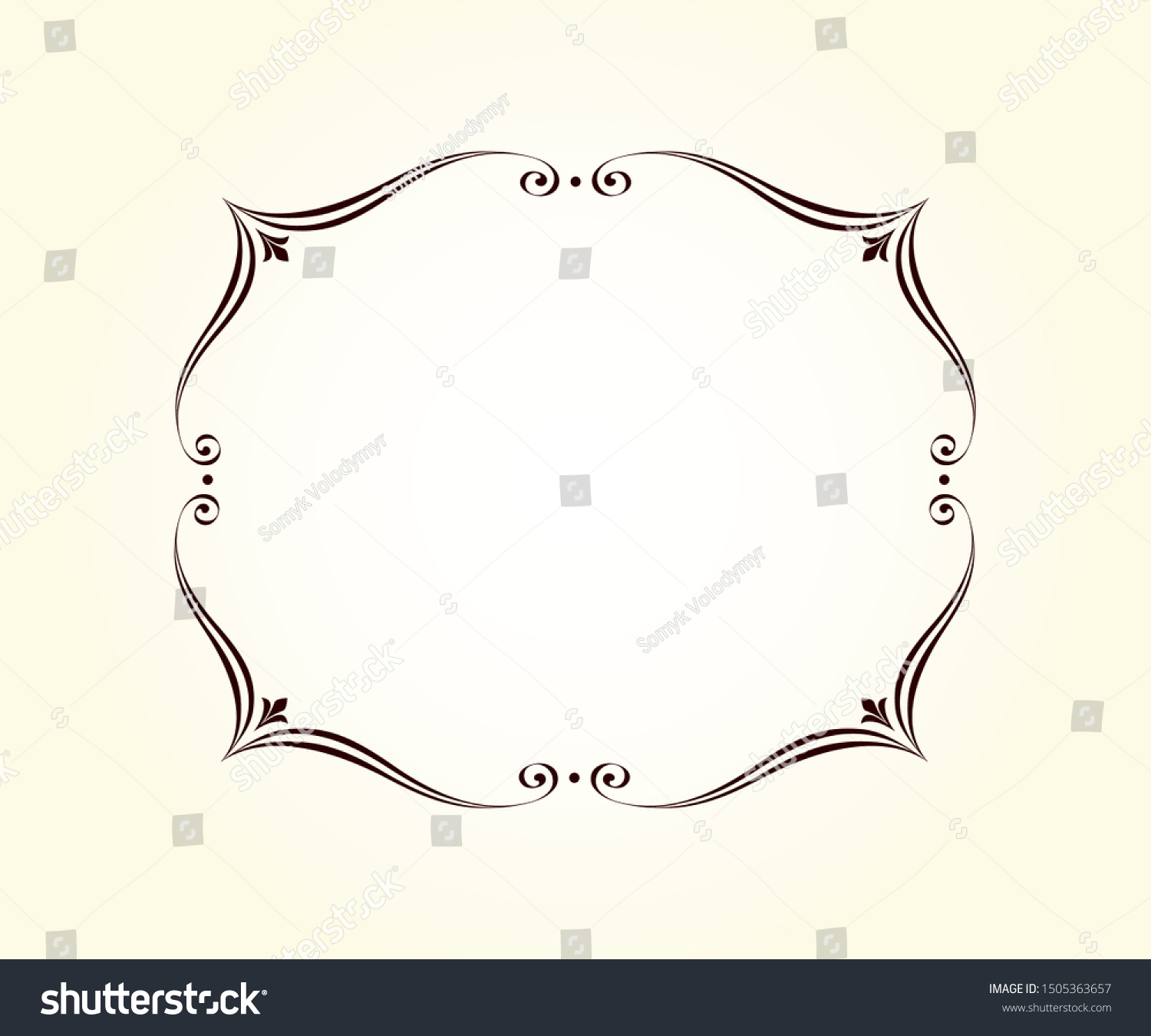 Vector Horizontal Retro Frameplace Text Stock Vector (Royalty Free ...