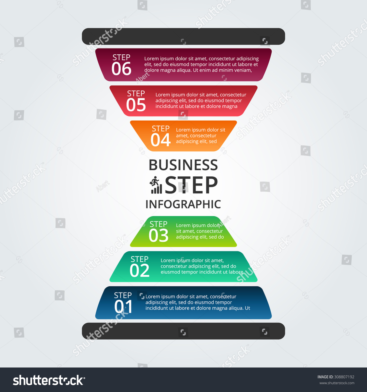 Vector Hourglass Infographic Template Diagram Graph Stock Vector Royalty Free 308807192