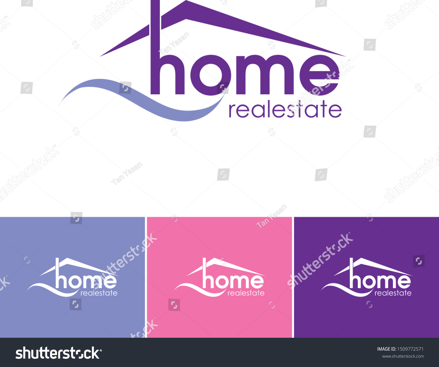 Vector House Logo Color Variations Stock Vector (Royalty Free ...