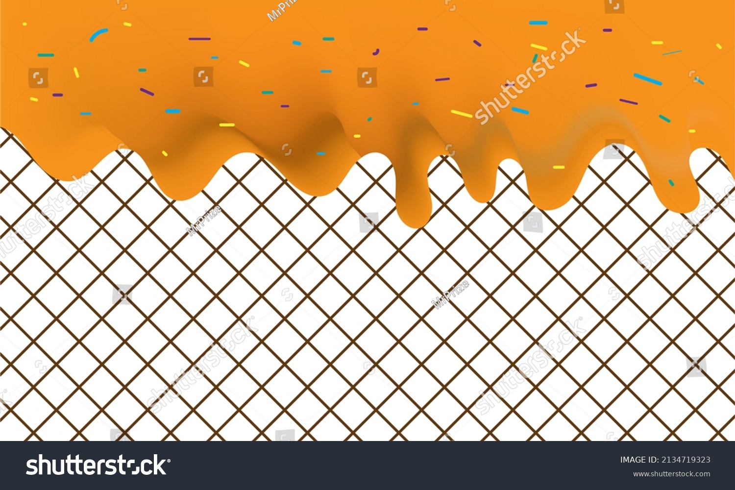 Vector Ice Cream Drop Pattern Isolated Stock Vector (Royalty Free ...