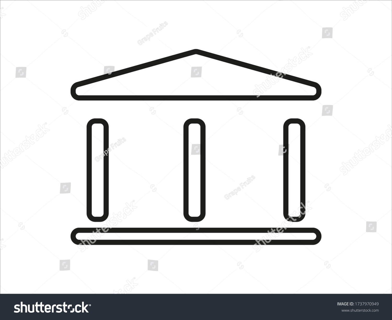 Vector Icon Admin Building House Symbol Stock Vector (Royalty Free ...