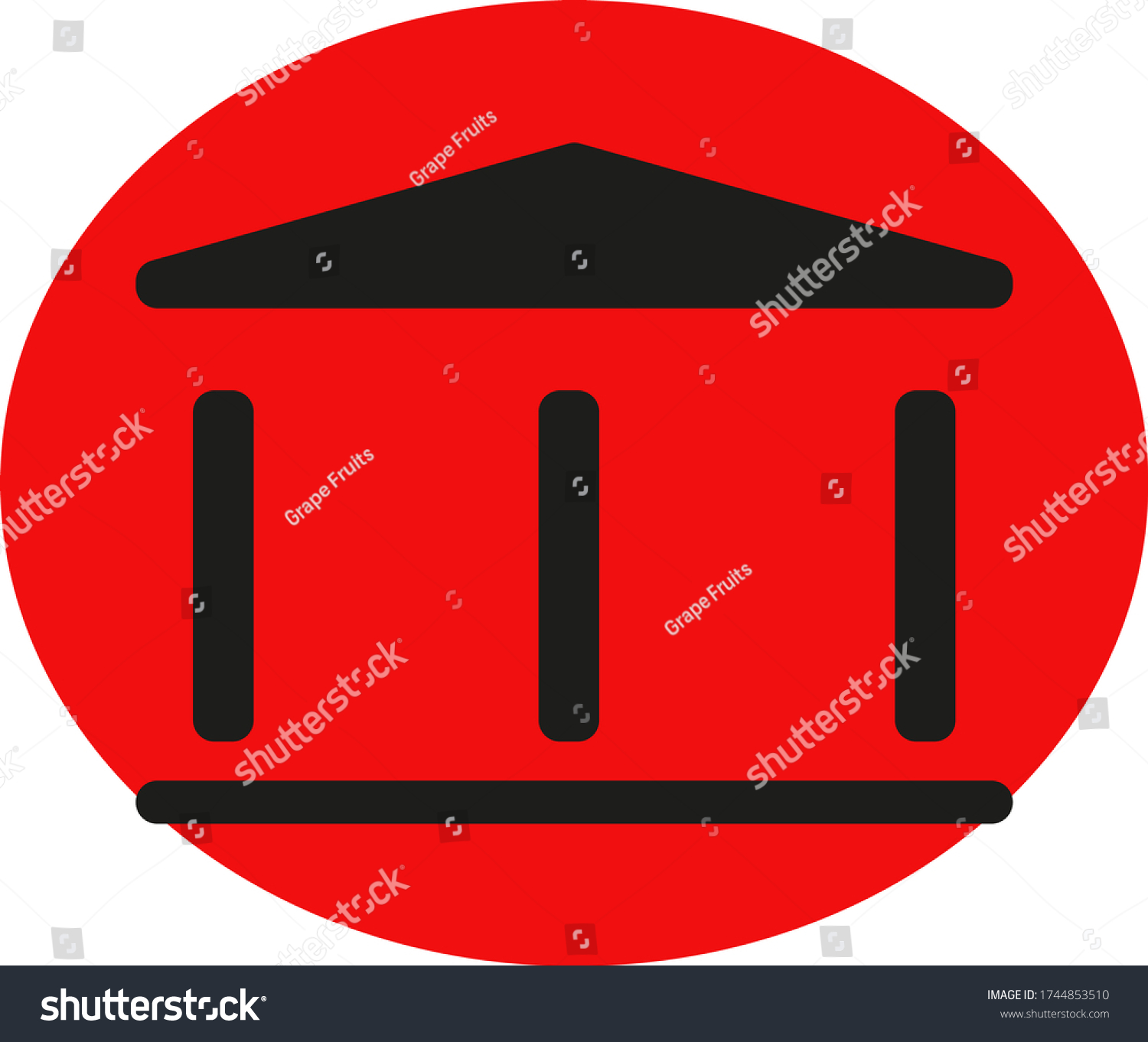 Vector Icon Admin Building House Symbol Stock Vector (Royalty Free ...