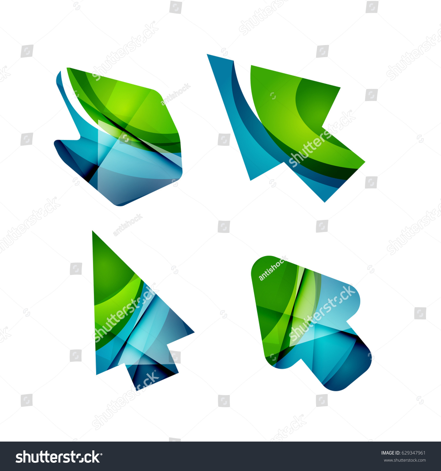 Vector Icon Arrow Mouse Pointer Directional Stock Vector (Royalty Free ...