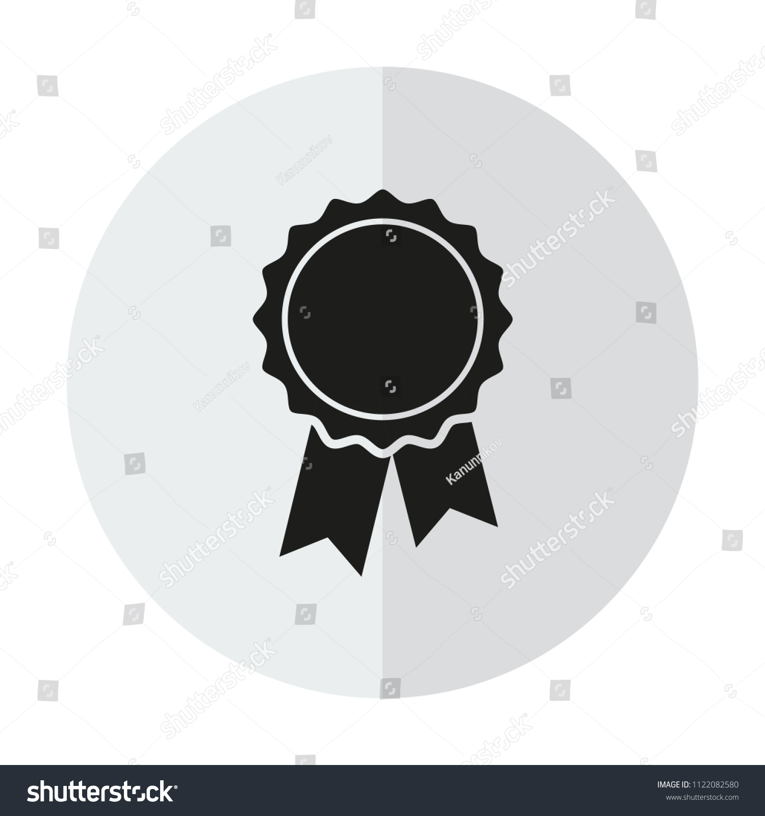 Vector Icon Badge Ribbons Stock Vector (Royalty Free) 1122082580 ...