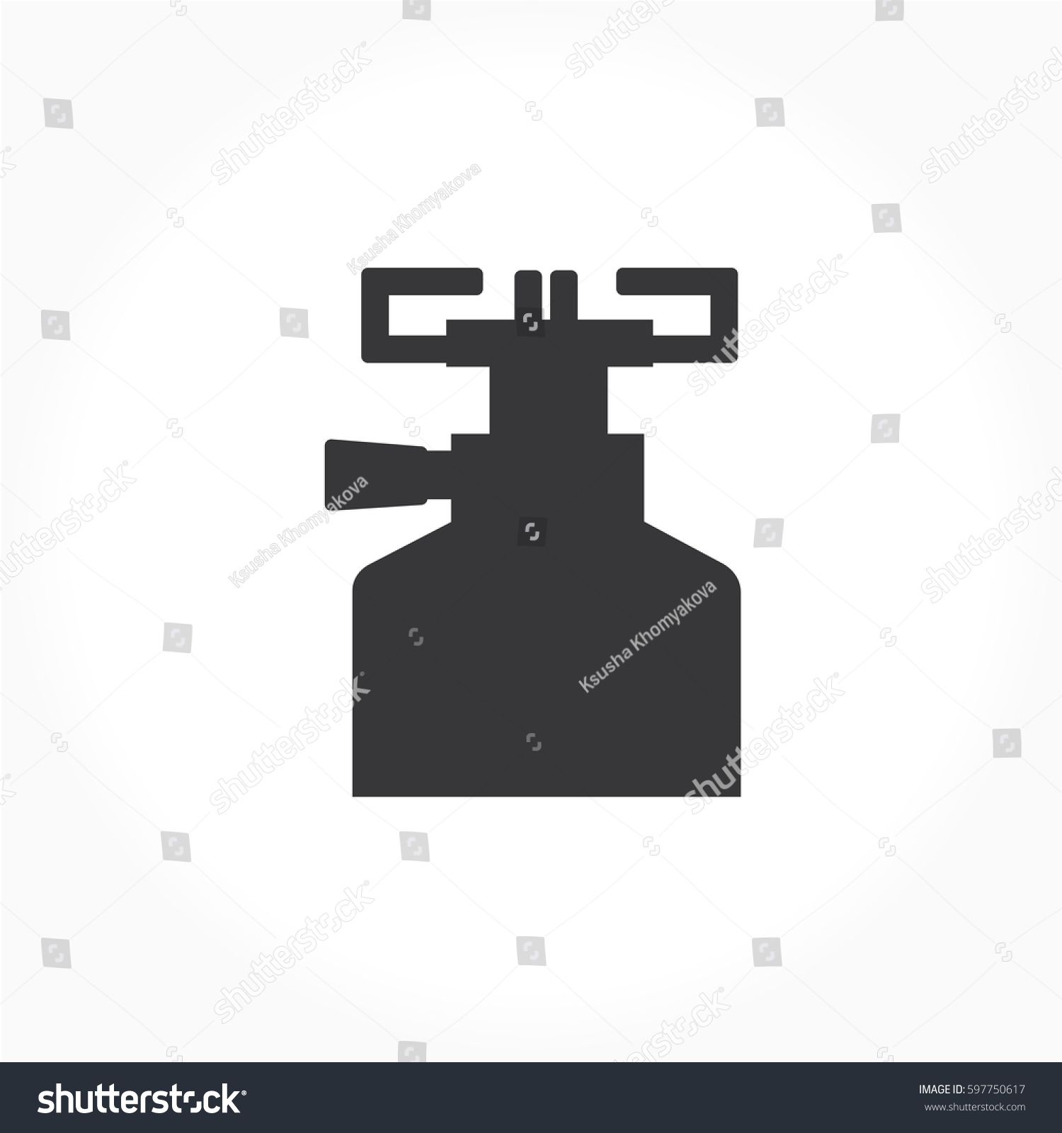 Vector Icon Burner Stove Logo Stock Vector 597750617 - Shutterstock