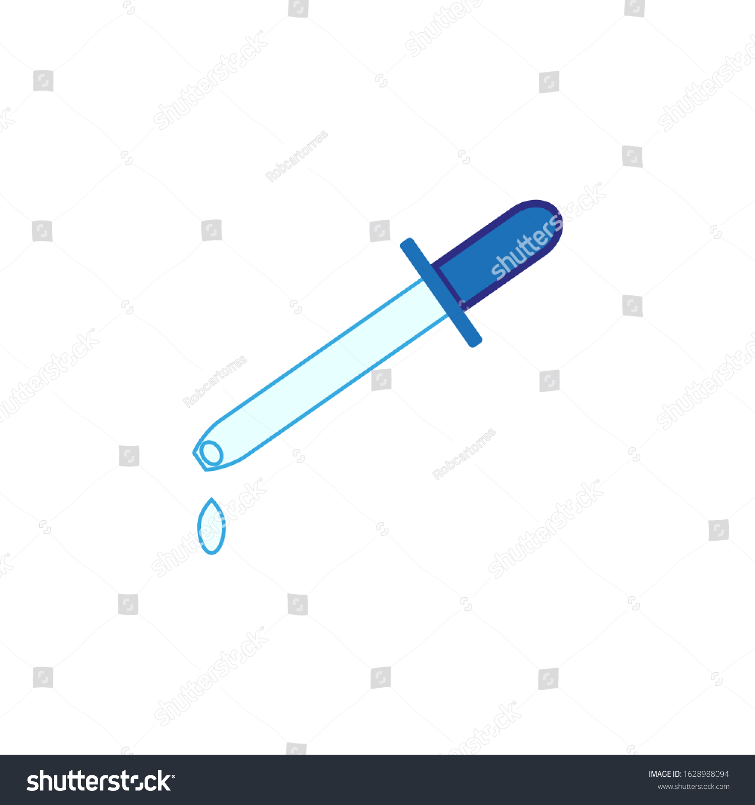 Vector Icon Dropper Dropping Medication Stock Vector (Royalty Free ...