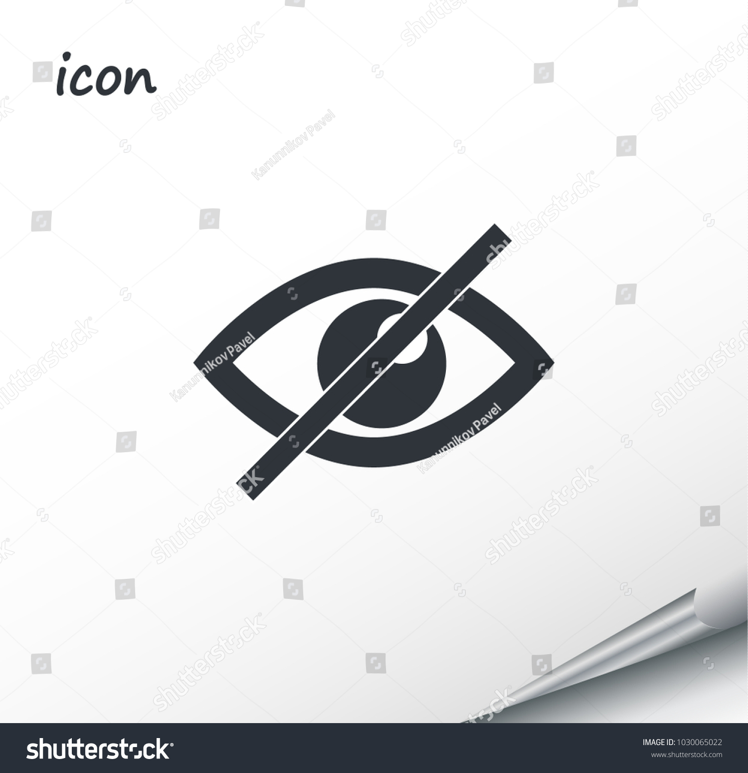 Vector Icon Eye Prohibited On Wrapped Stock Vector (Royalty Free ...