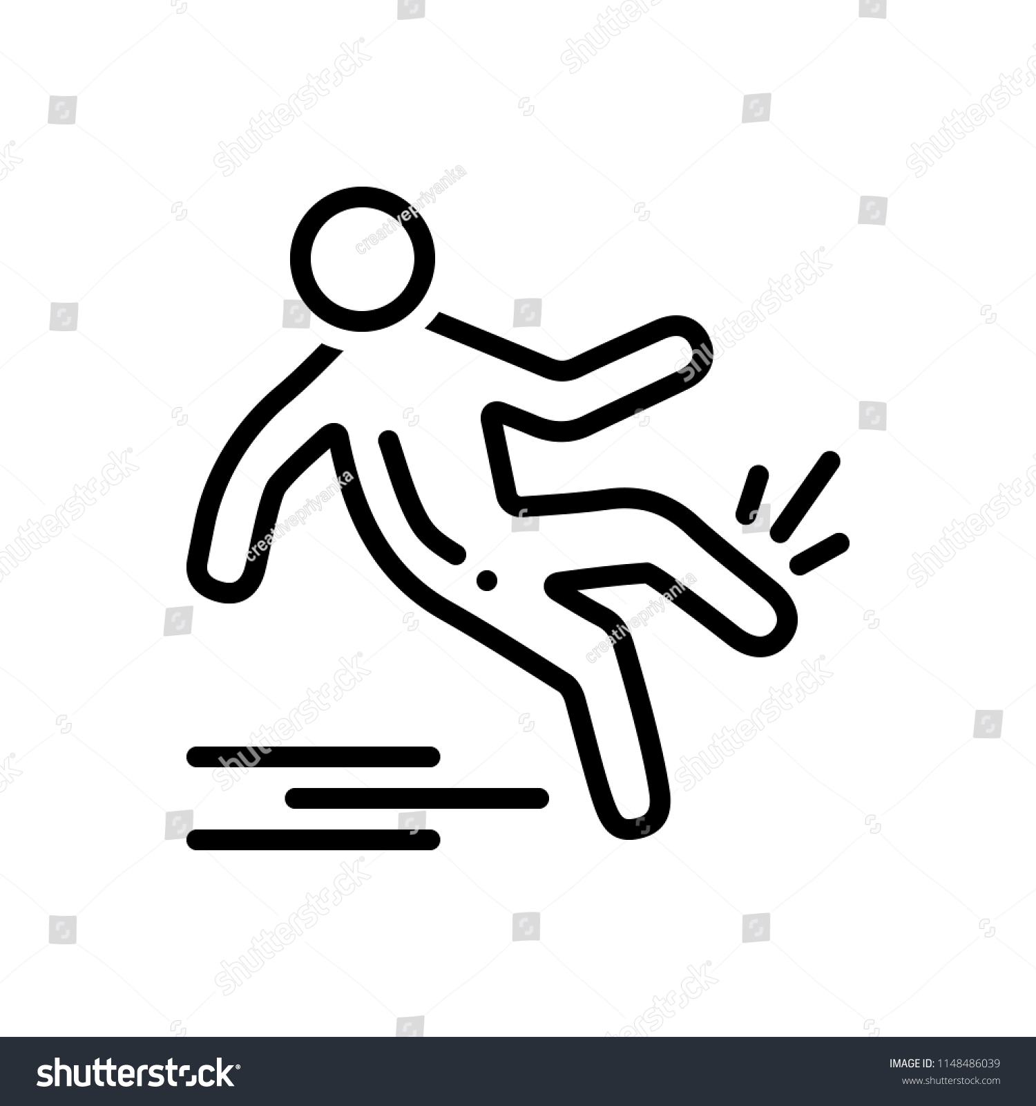 Vector Icon Slip Fall Stock Vector (Royalty Free) 1148486039 | Shutterstock