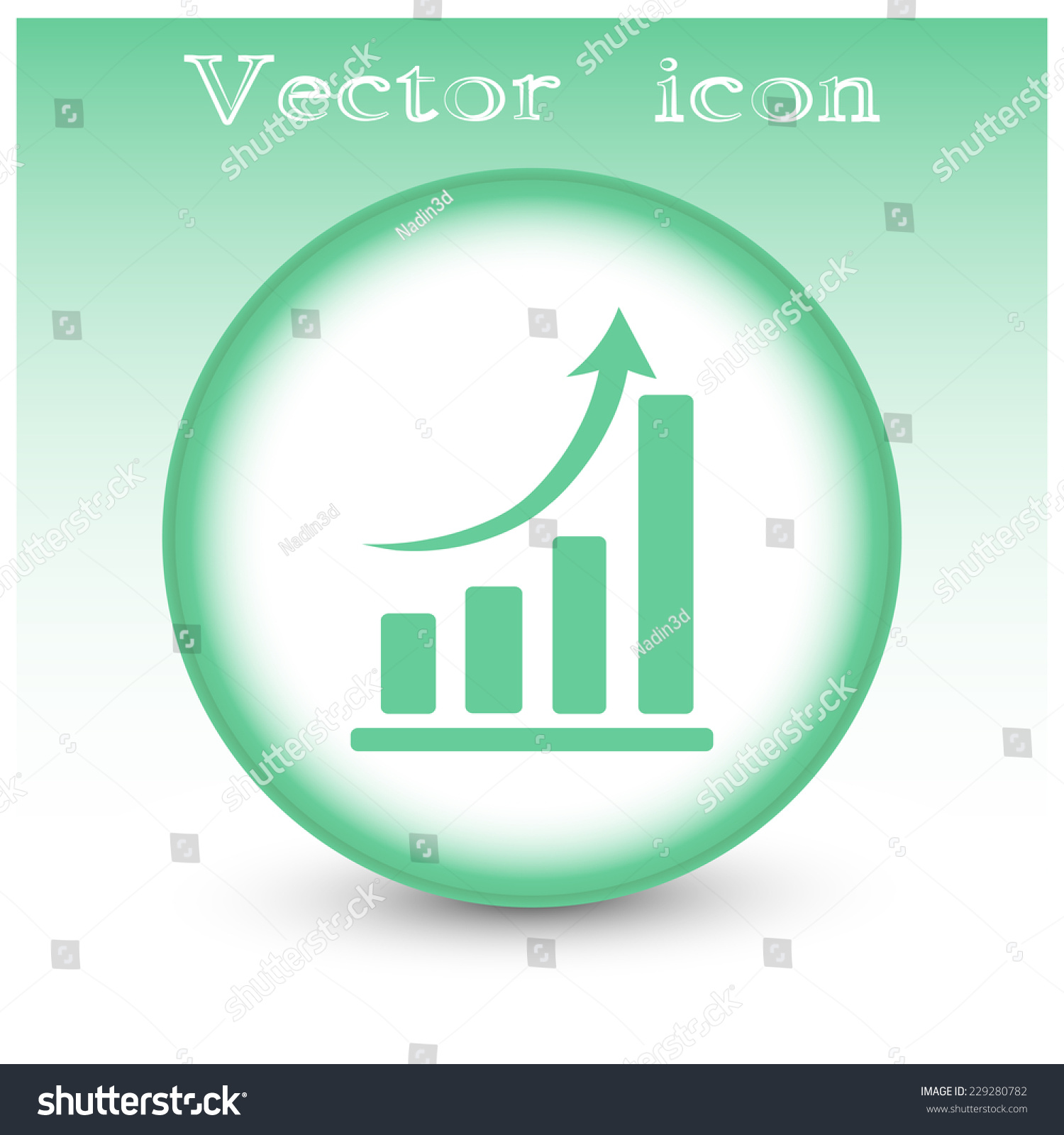 Vector Icon Growth Diagram Stock Vector (Royalty Free) 229280782 ...