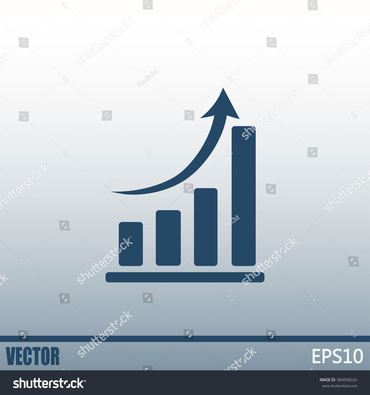 Vector Icon Growth Diagram Stock Vector (Royalty Free) 384958324 ...