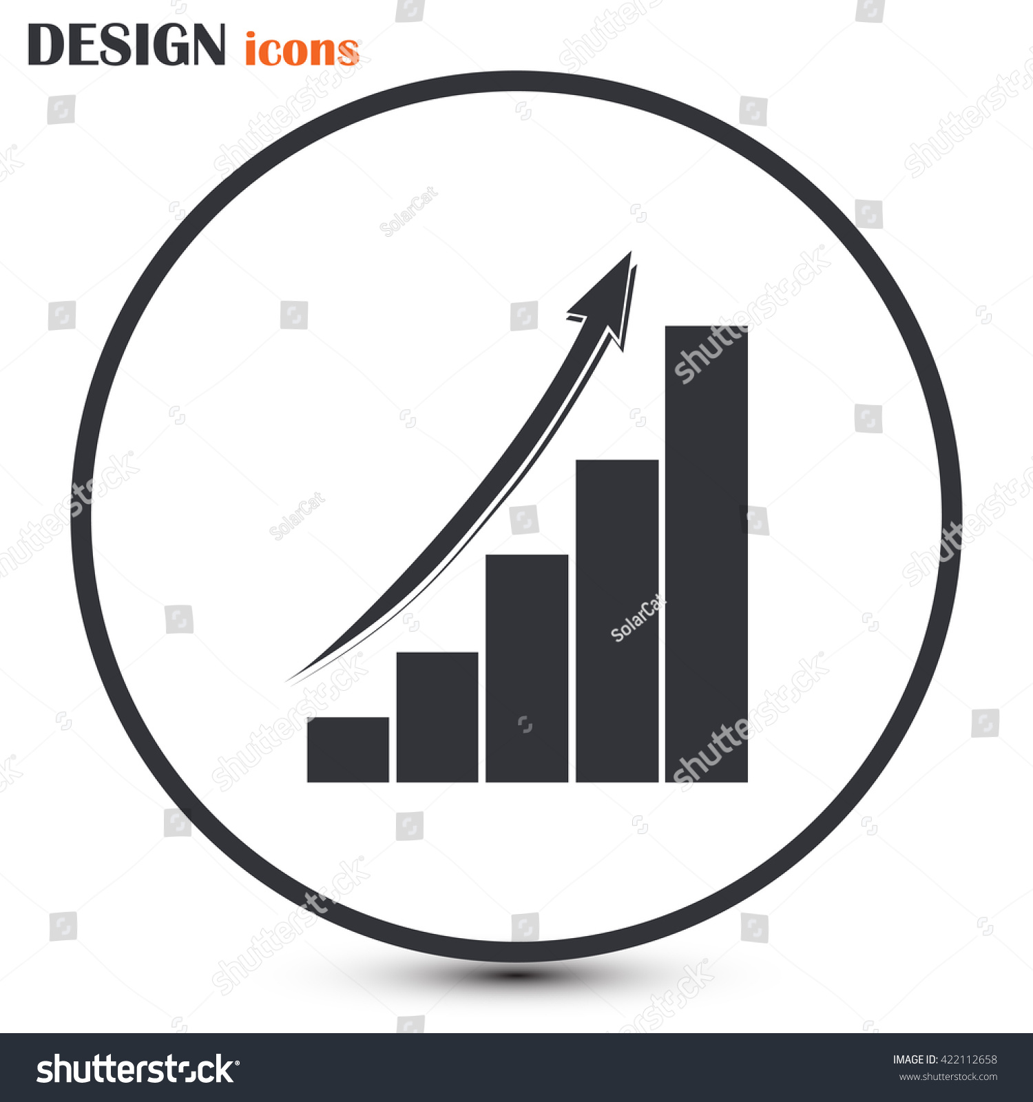 Vector Icon Growth Diagram Stock Vector (Royalty Free) 422112658 ...
