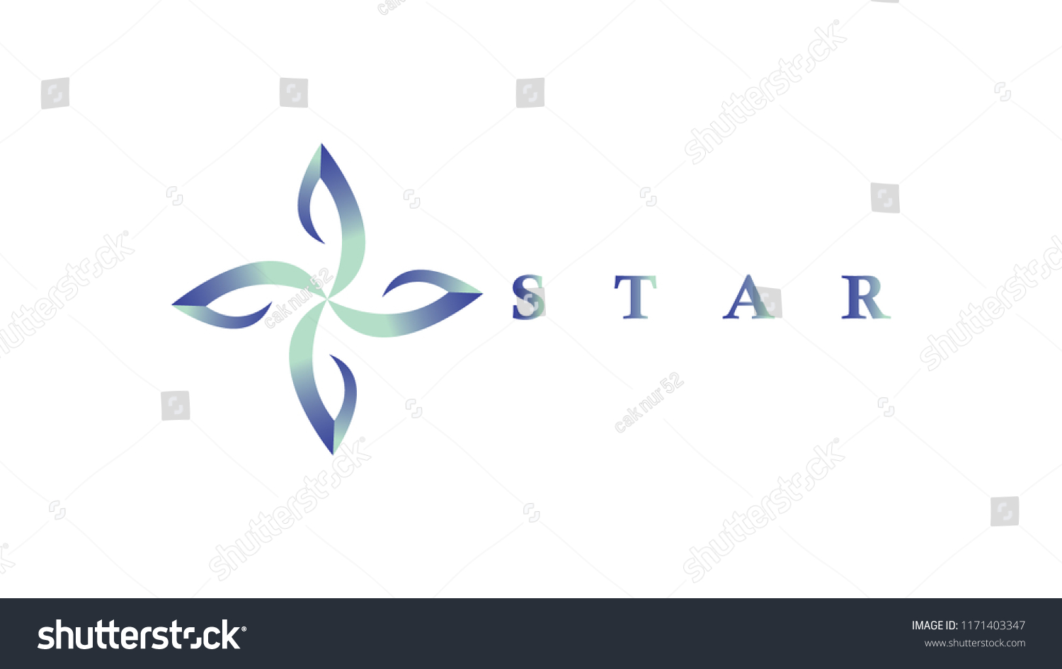 Vector Icon Logo Star Design Teamplate Stock Vector (Royalty Free ...