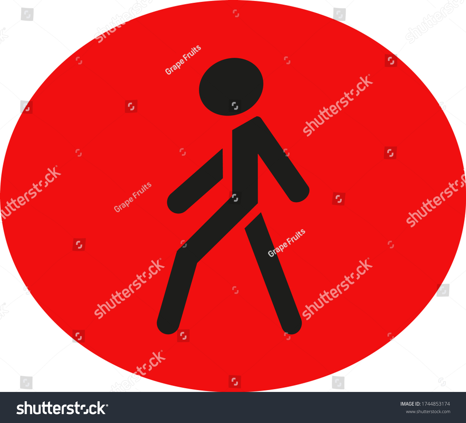 Vector Icon Man Pedestrian People Stock Vector (Royalty Free ...
