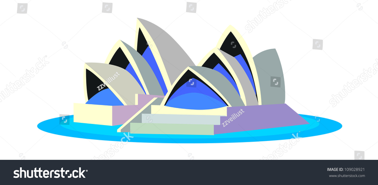 Vector Icon Opera House Stock Vector (Royalty Free) 109028921