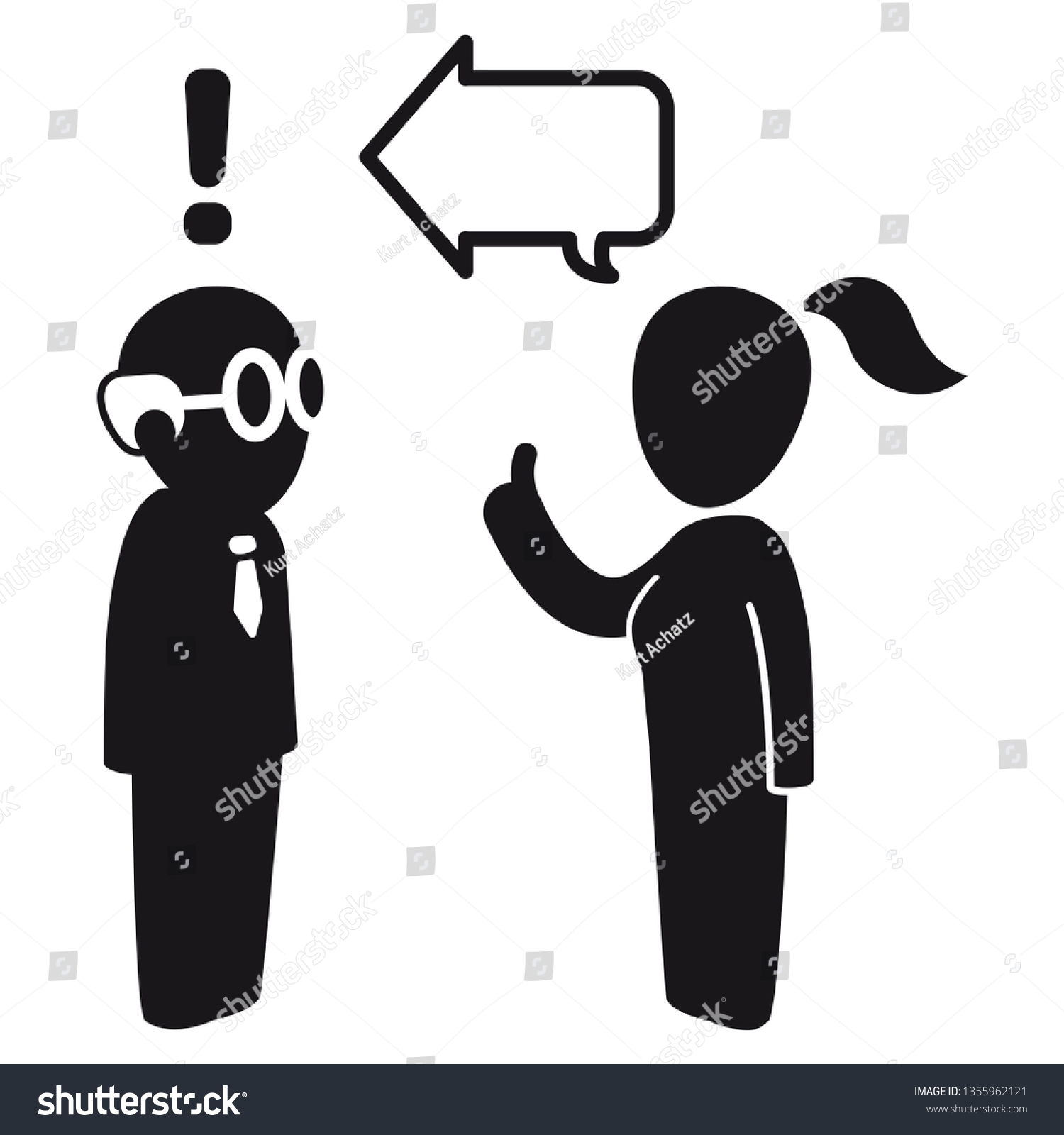 Vector Icon Pictogram Reverse Mentoring Feedback: vector de stock ...
