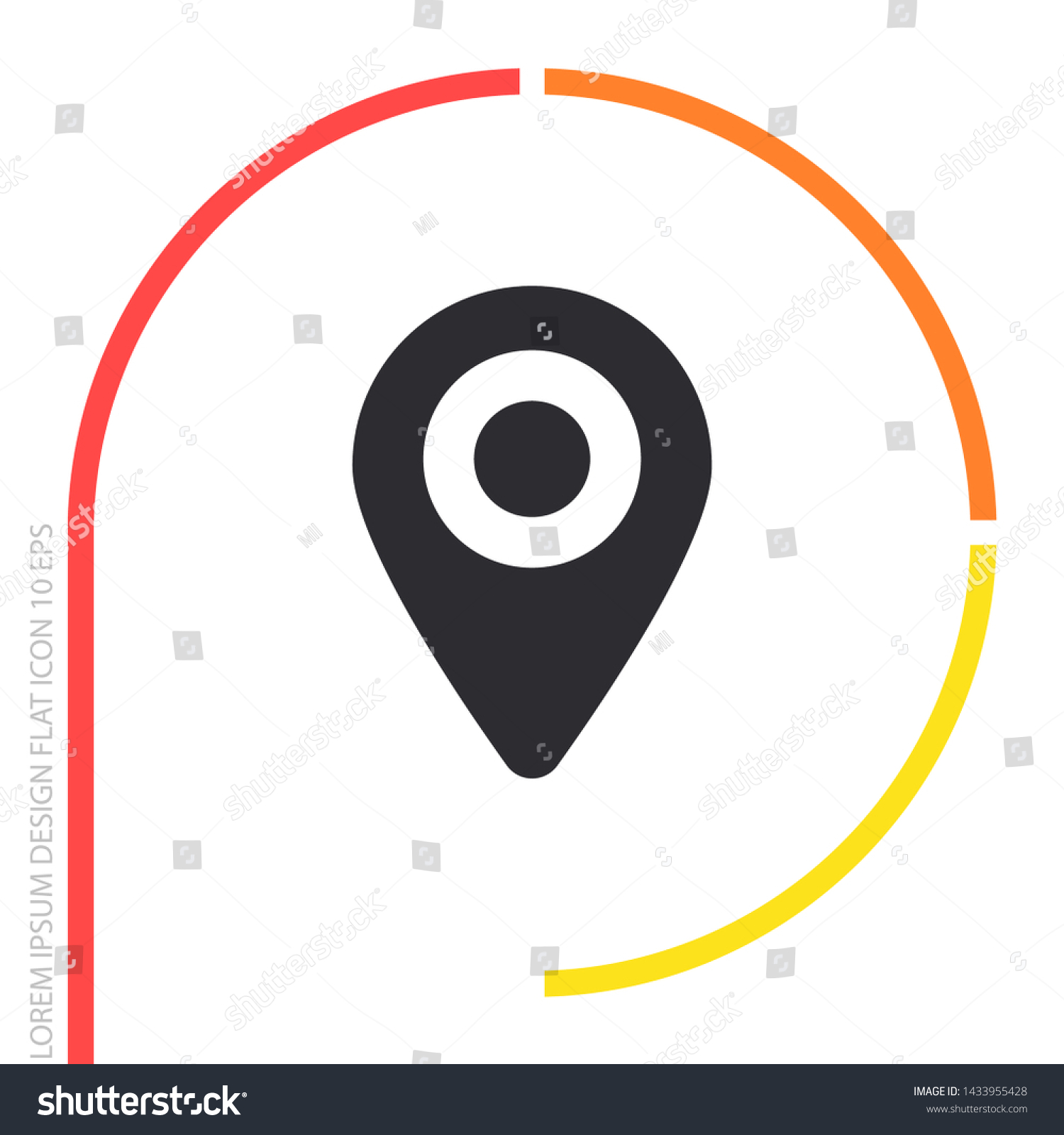 Vector Icon Search Map 10 Eps Stock Vector (Royalty Free) 1433955428 ...