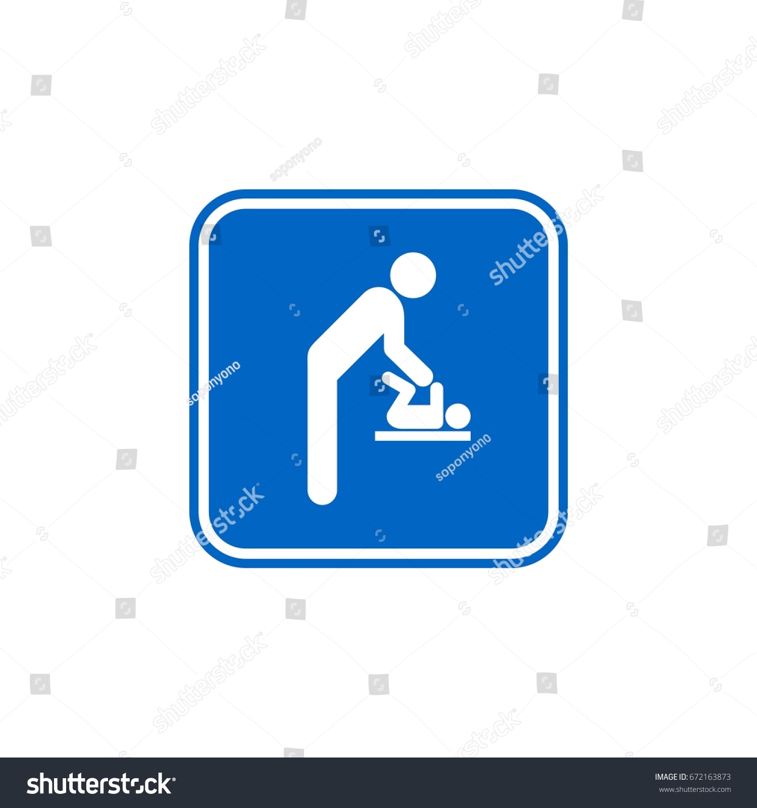 Vector Icon Template Changing Diaper Illustration Stock Vector (Royalty ...