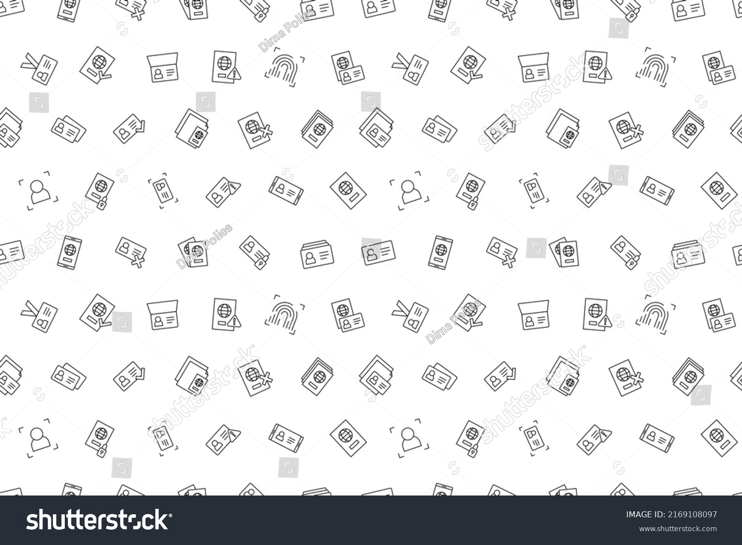 Vector Id Passport Pattern Id Passport Stock Vector (Royalty Free ...