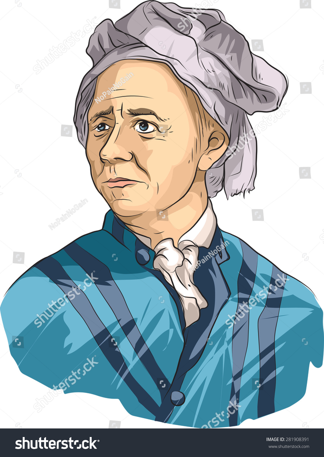 Vector Illustrated Portrait Leonhard Euler: เวกเตอร์สต็อก (ปลอดค่า ...