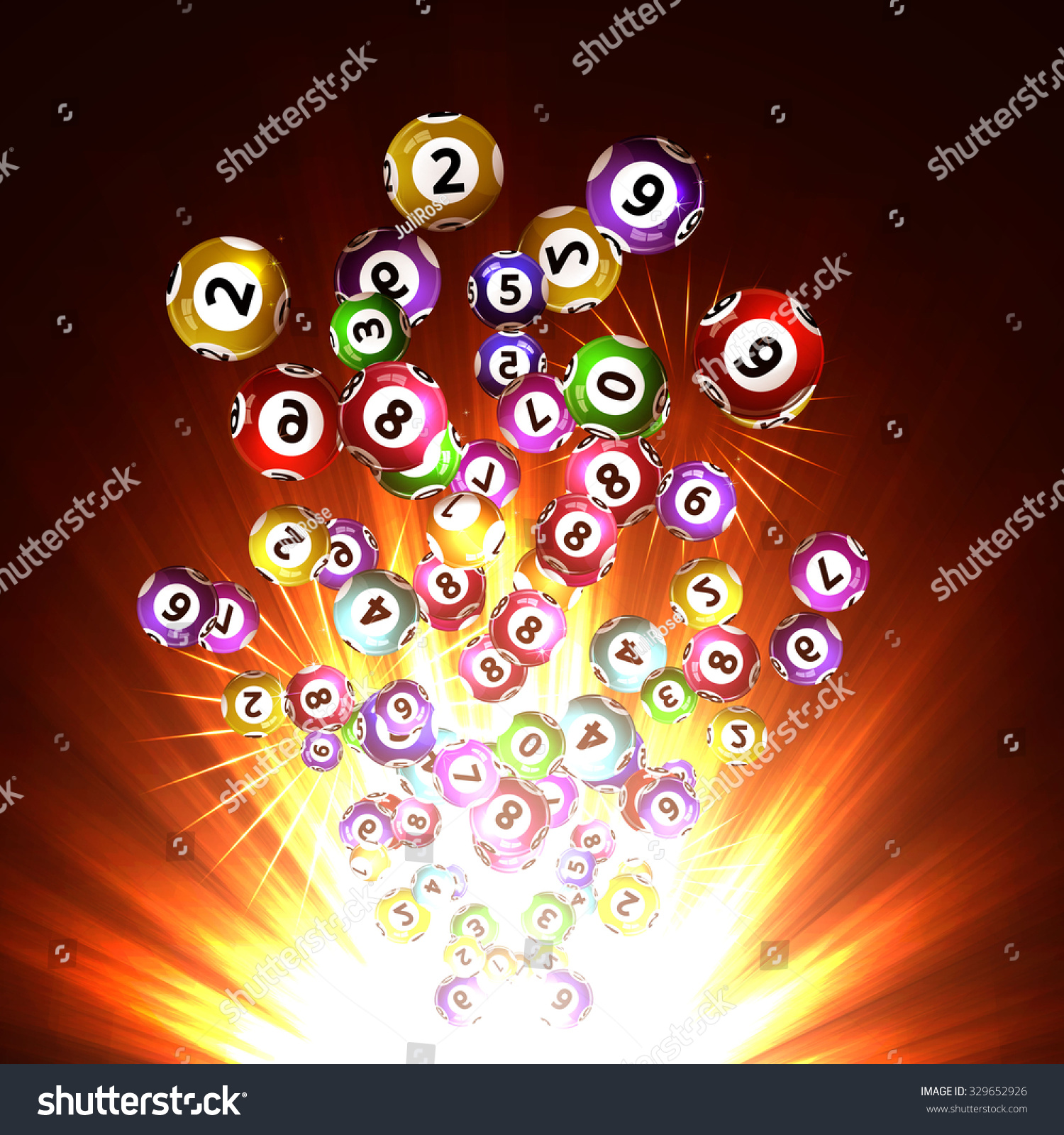 Vector Illustration Background Lottery Balls Stock Vector 329652926 ...