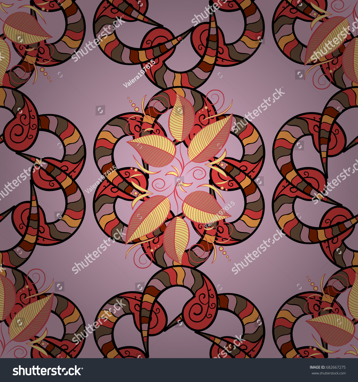 Vector Illustration Beautiful Fabric Pattern Colour Stock Vector ...