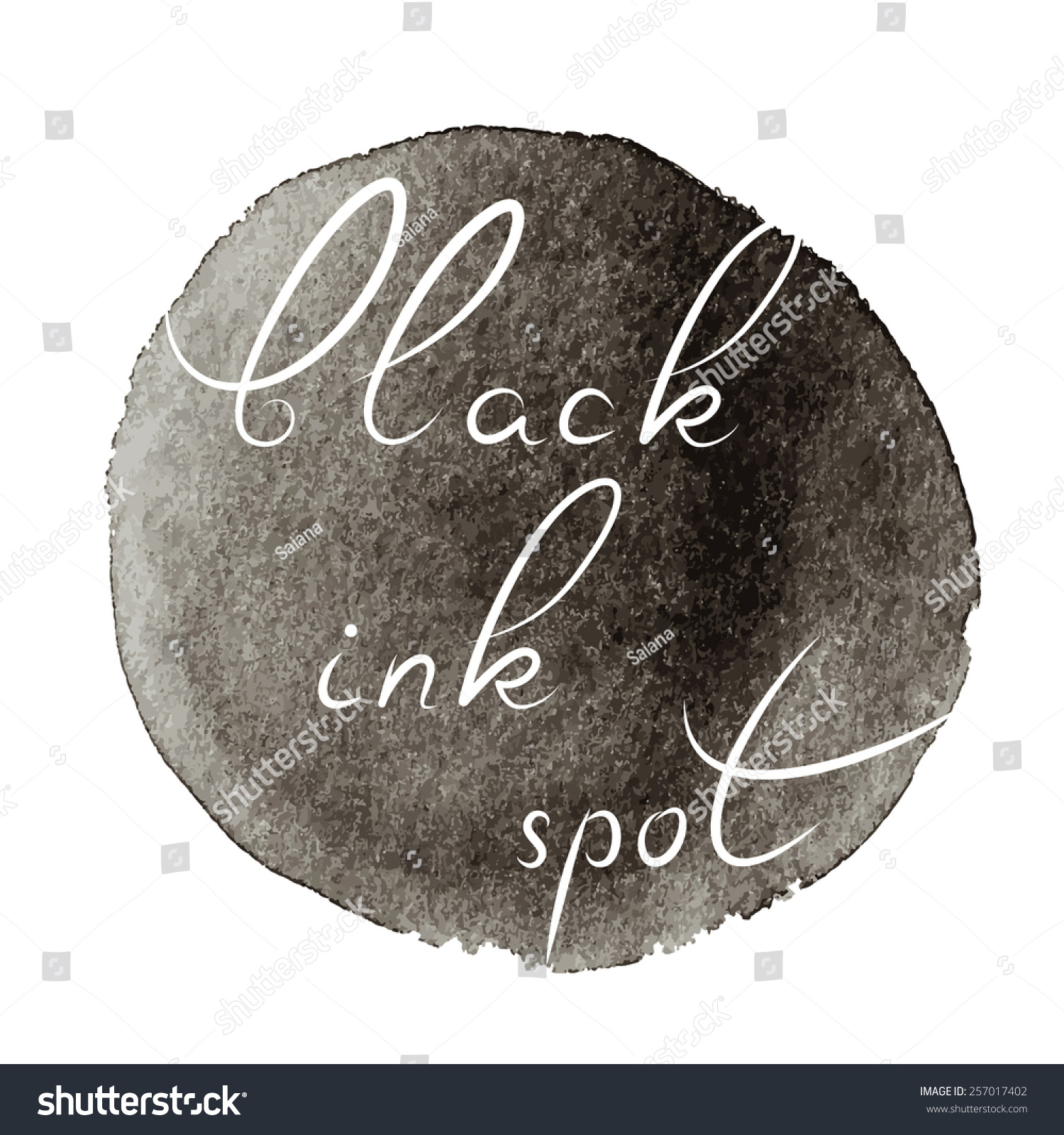 Vector Illustration Black Ink Blob Stock Vector (Royalty Free) 257017402