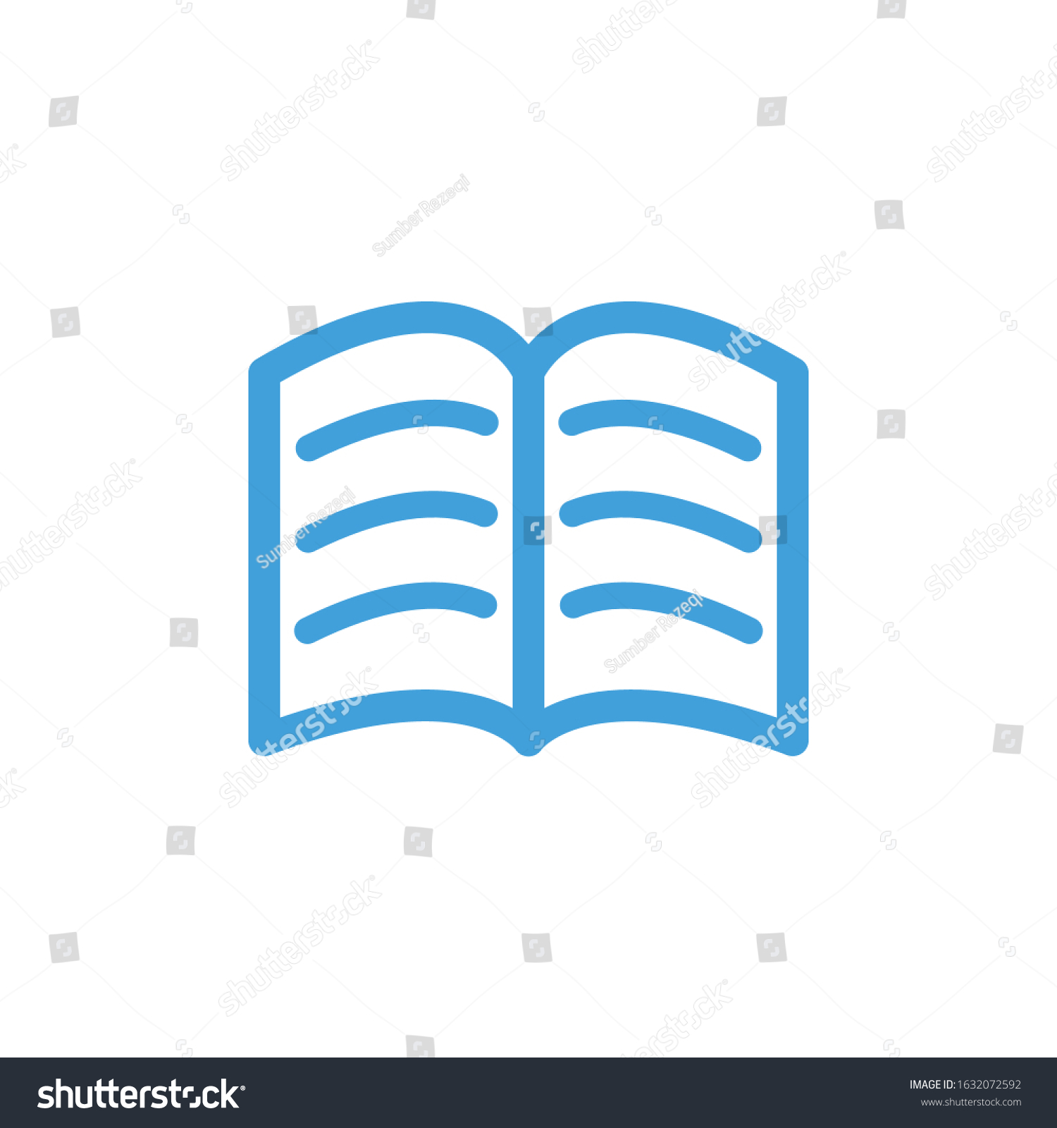 Vector Illustration Book Icon Template Stock Vector (Royalty Free ...