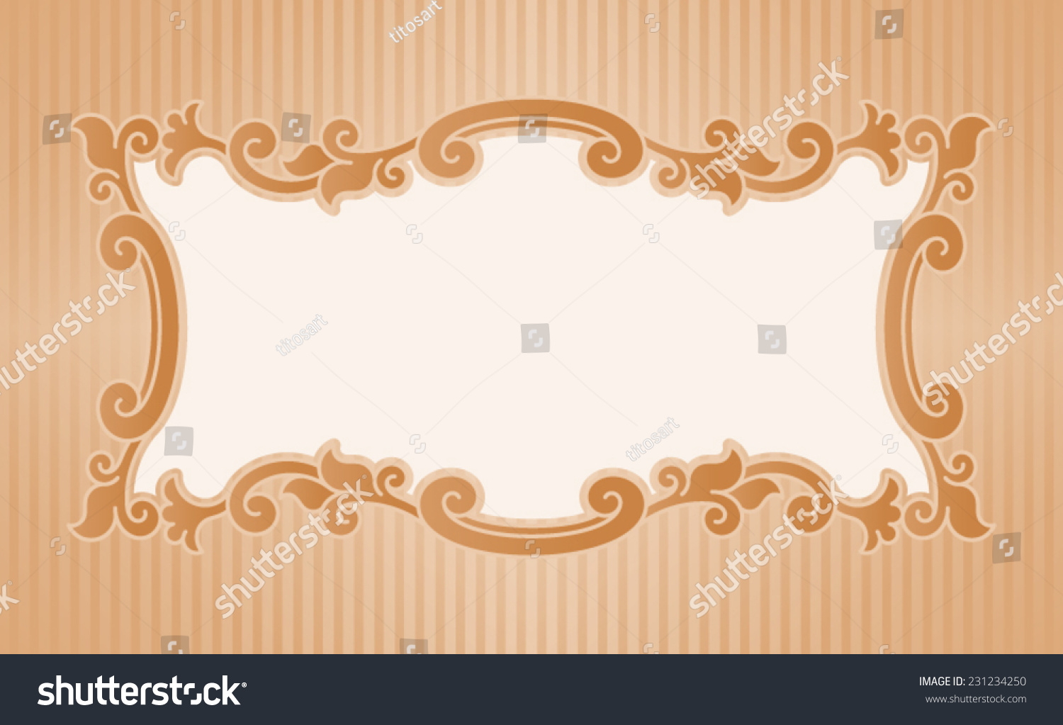 Vector Illustration Border Old Fashioned Style Stock Vector (Royalty ...