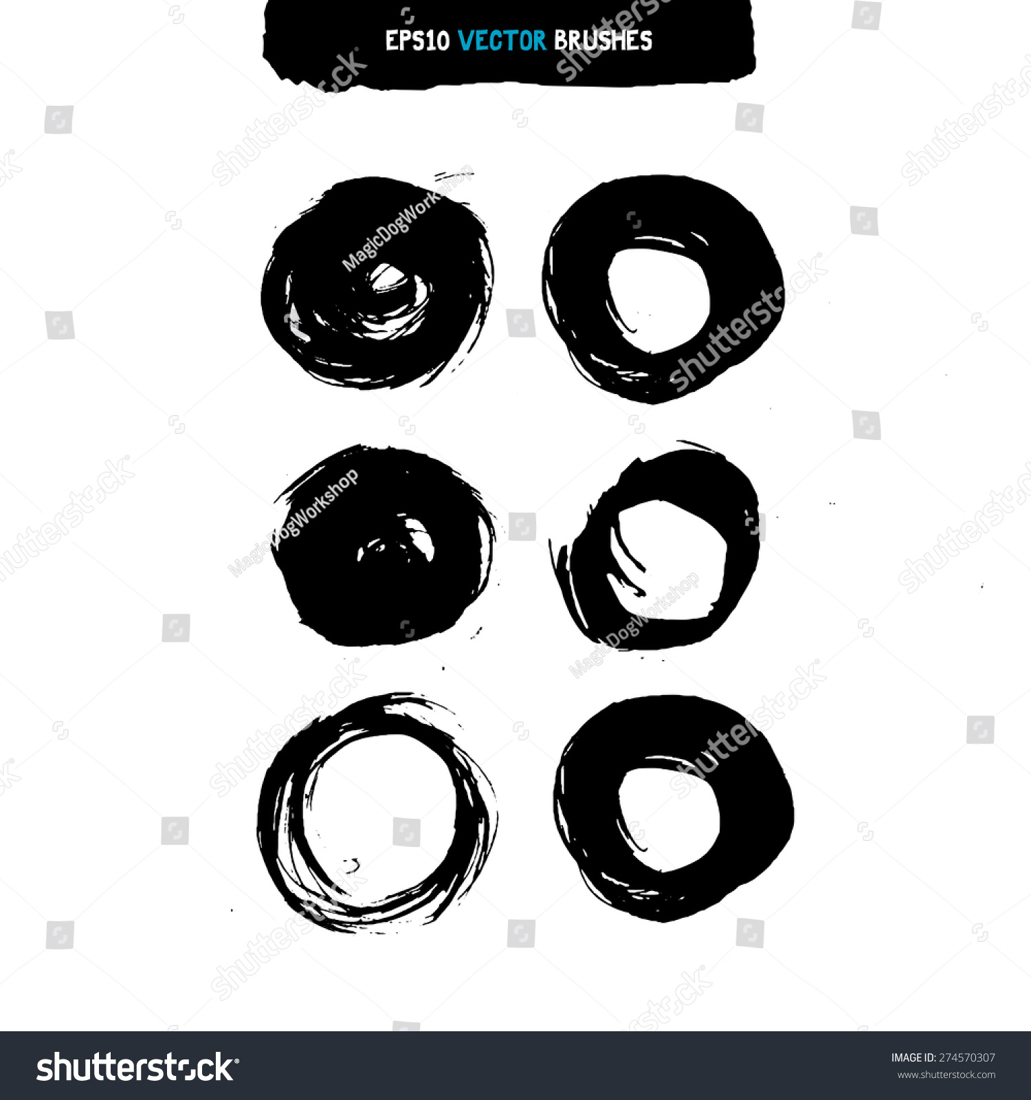 Vector Illustration Circle Round Strokes Stock Vector (Royalty Free ...